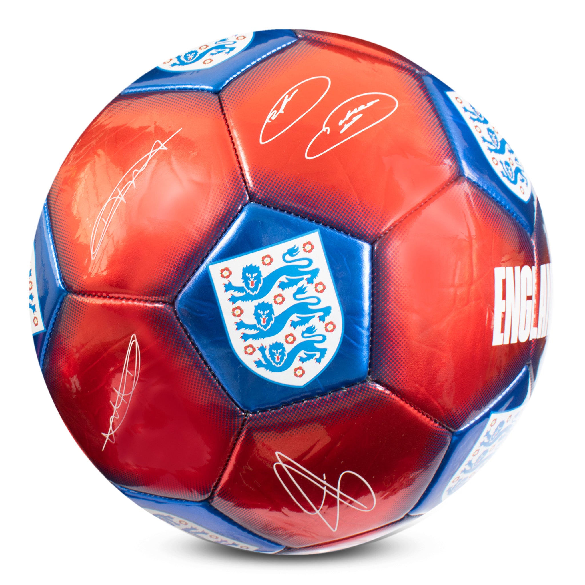England Metallic Signature Football Red/Blue | 18 Signatures | Hy-Pro ...